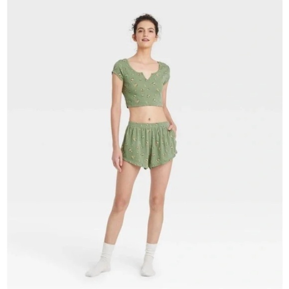 Colsie | Intimates & Sleepwear | Colsie Floral Pointelle Floral Sage ...